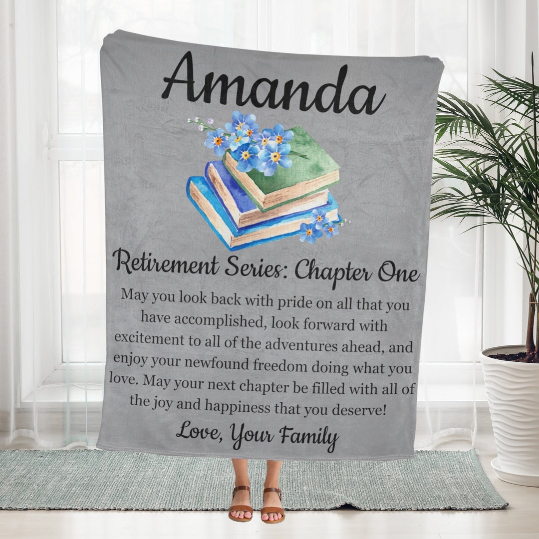 Retirement Gift for Women Personalized Blanket Librarian Gift Retiring ...