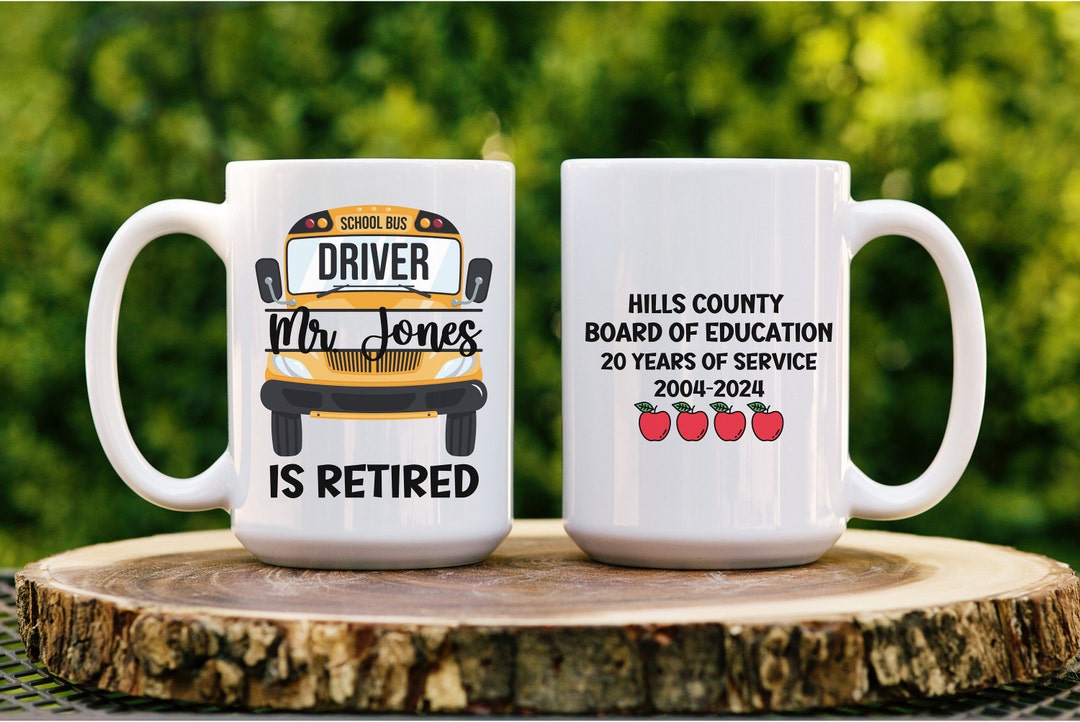 Bus Driver Retirement Gift for Men or Women Retiring School Bus Driver ...