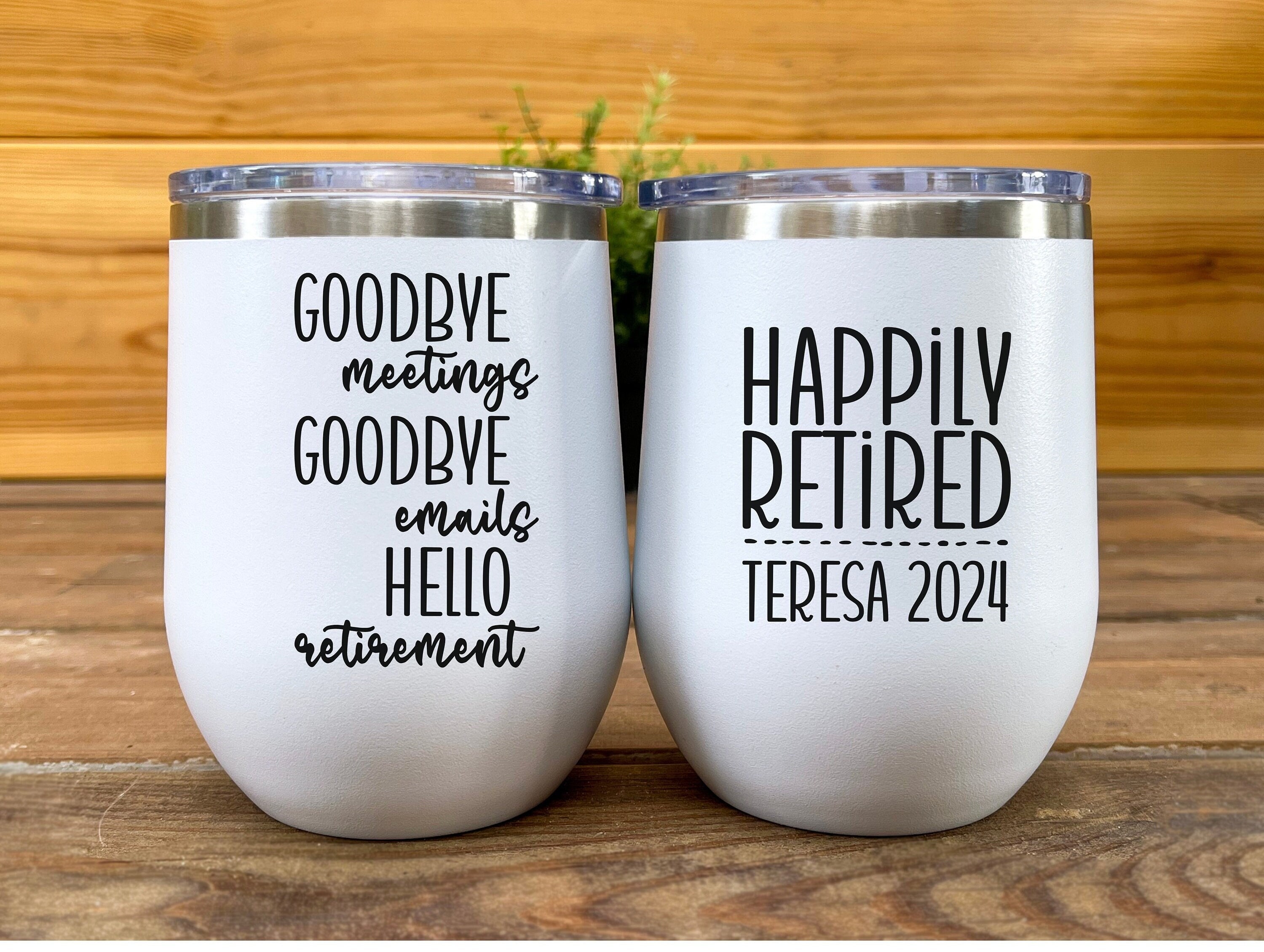 Personalized Retirement Wine Tumbler for Women Funny Retirement Gift ...