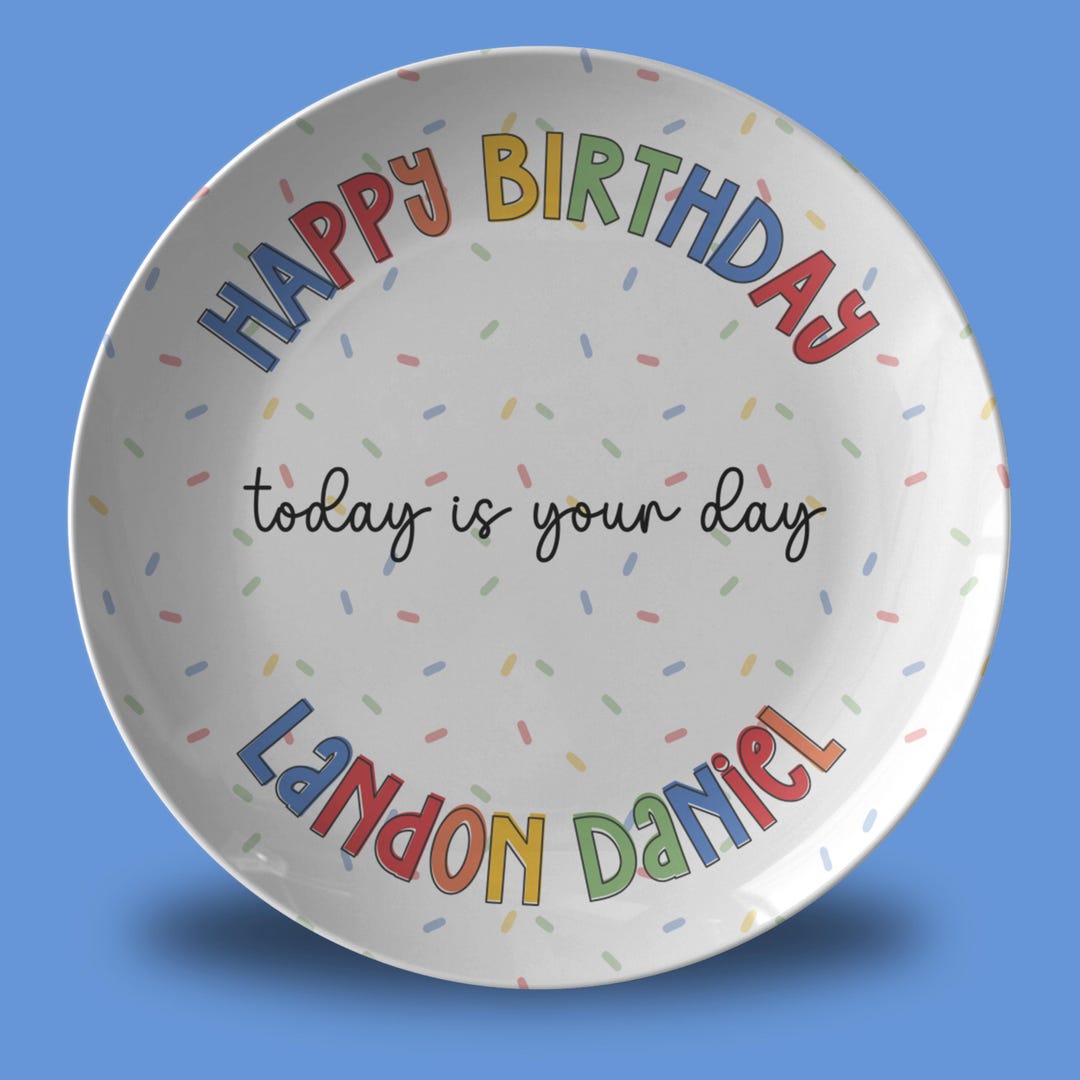 Personalized Birthday Plate for Kids Dinnerware Birthday Dinner Plate ...