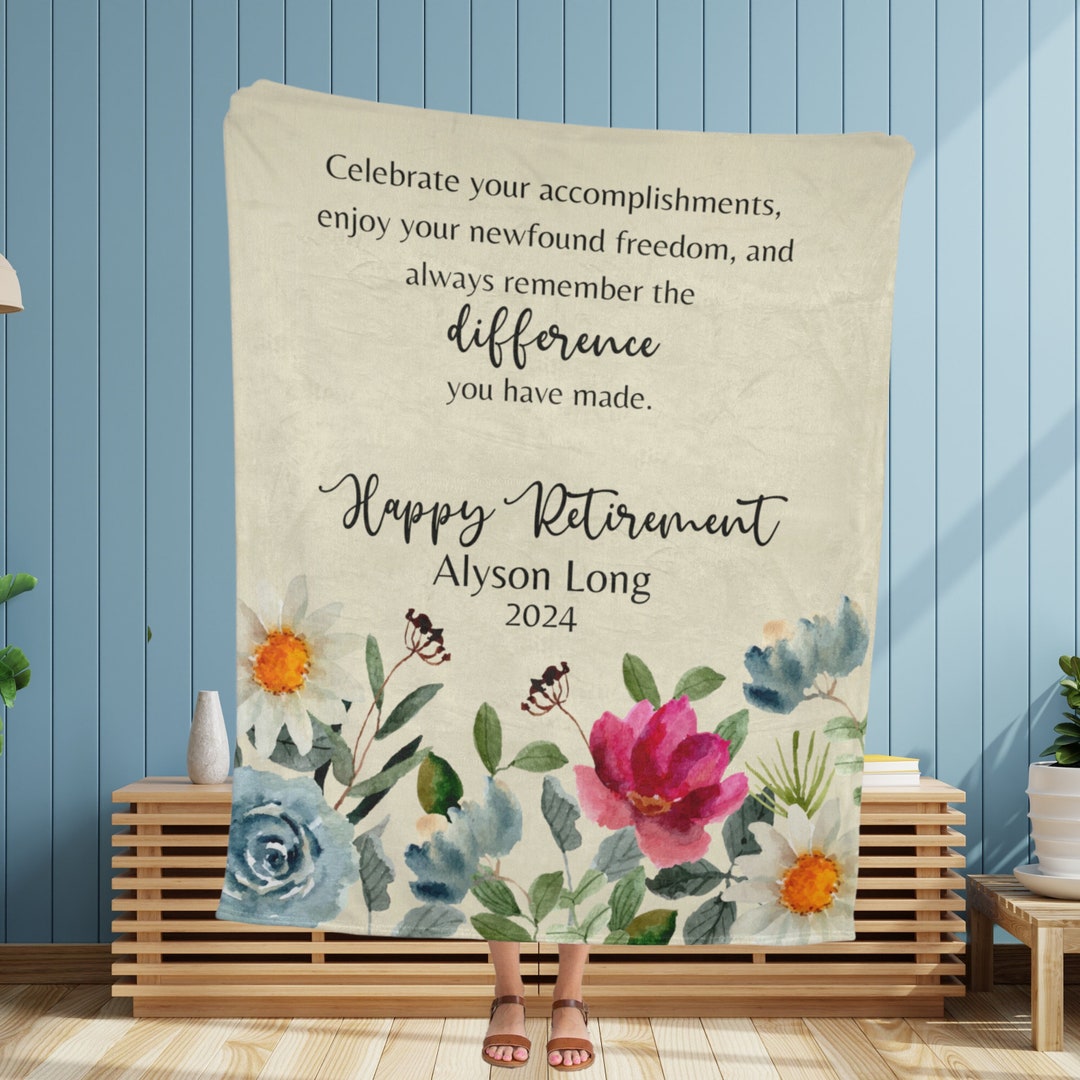 Personalized Retirement Blanket for Retiring Boss Coworker Friend ...