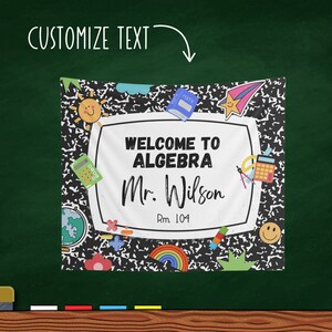 Teacher Name Sign Classroom Wall Decor Homeschool Classroom New Teacher ...