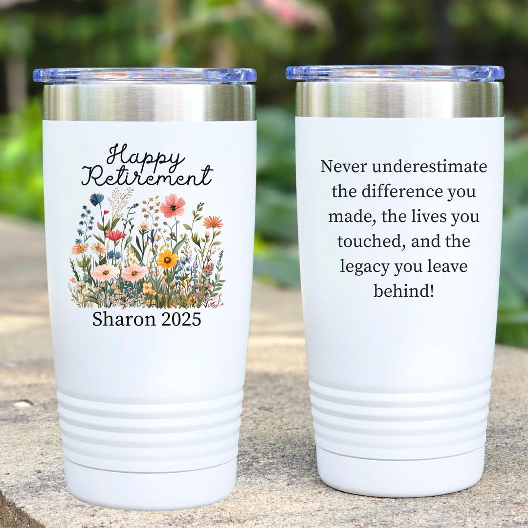 Custom Retirement Gifts Leaving Gifts for Retirement Tumbler With Name ...