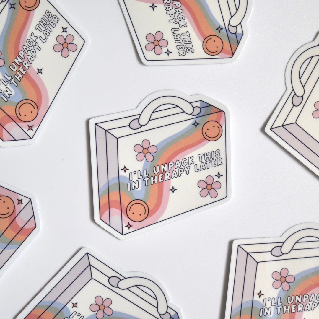 I'll Unpack This in Therapy Later Sticker | Funny Mental Health Sticker ...