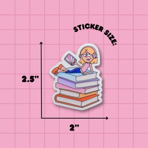 Bookish Lizzie Sticker | Booktok, Kindle Sticker, Bookish, Book Lover ...