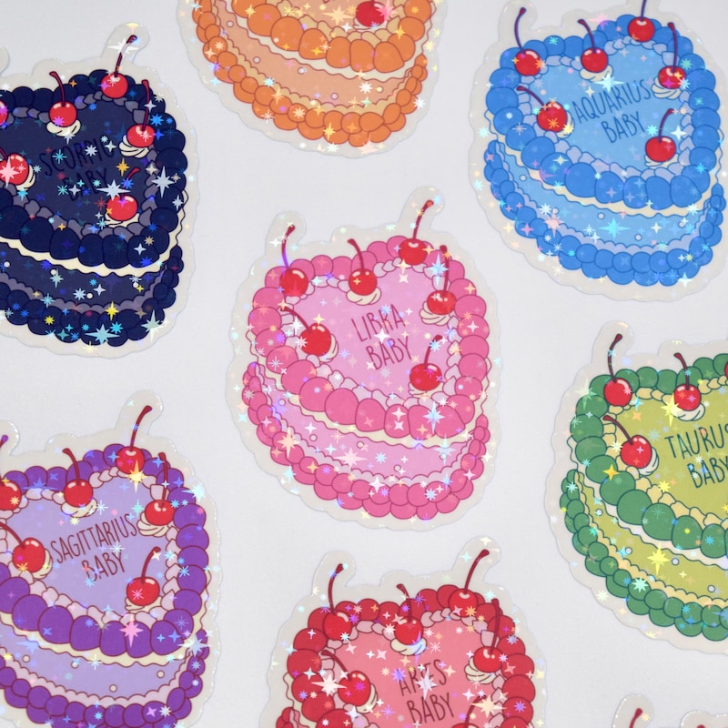 Sparkle Cake Stickers - Etsy
