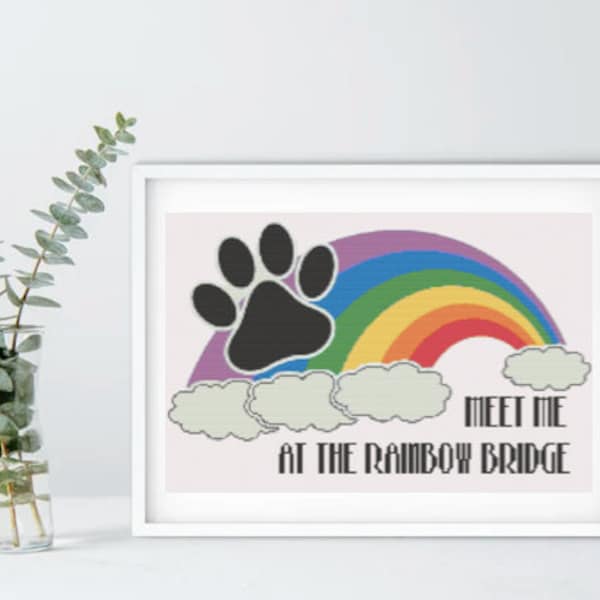Rainbow Bridge Cross Stitch Pattern - Etsy