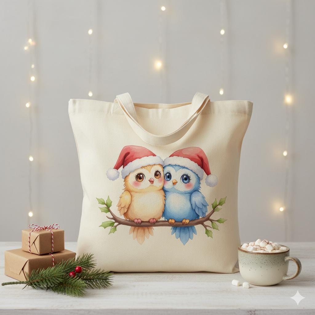 Christmas Owls Clipart Set | 8 Pngs Cute Owl Christmas Animals ...