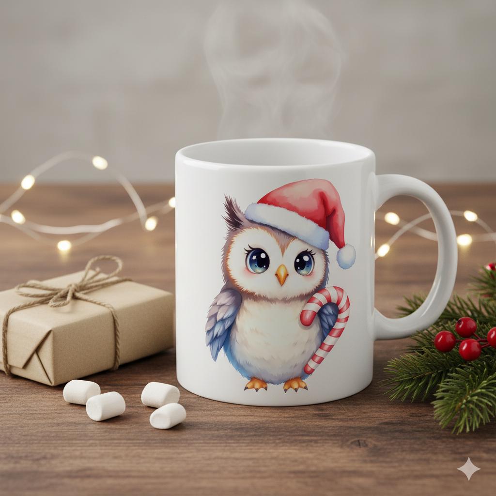 Christmas Owls Clipart Set | 8 Pngs Cute Owl Christmas Animals ...
