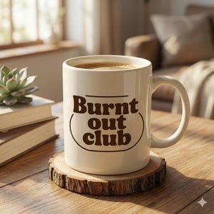 Burnt Out Club SVG PNG Flat Badge Design - Etsy