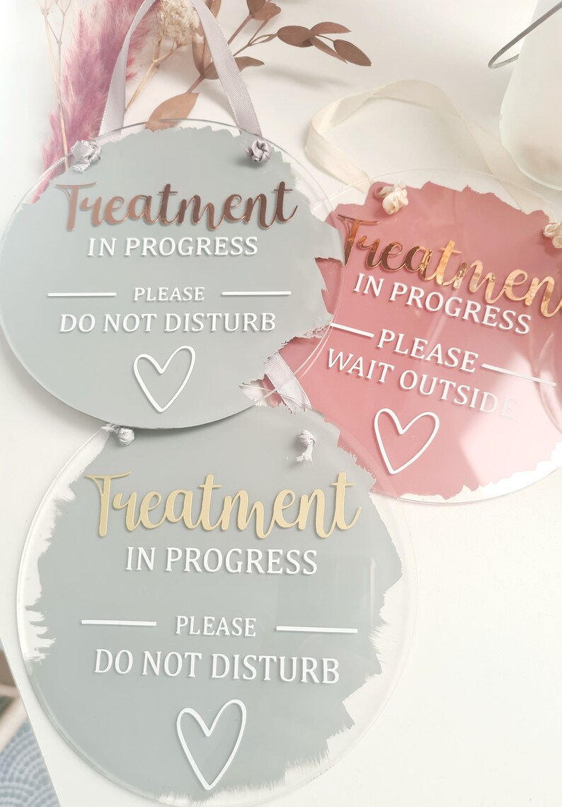 Treatment in Progress Sign, Do Not Disturb Salon Sign, Beauty Salon ...
