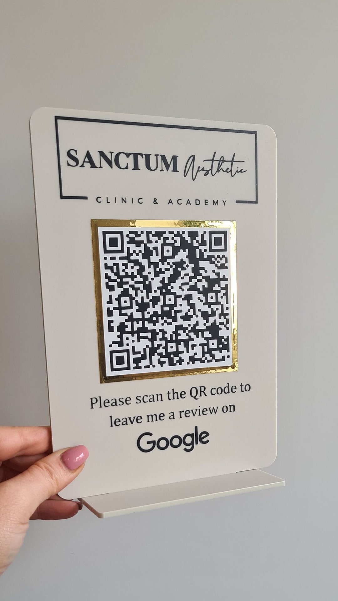 A5 QR Code Business Sign. QR Code Display Sign. Salon Signage. Social ...