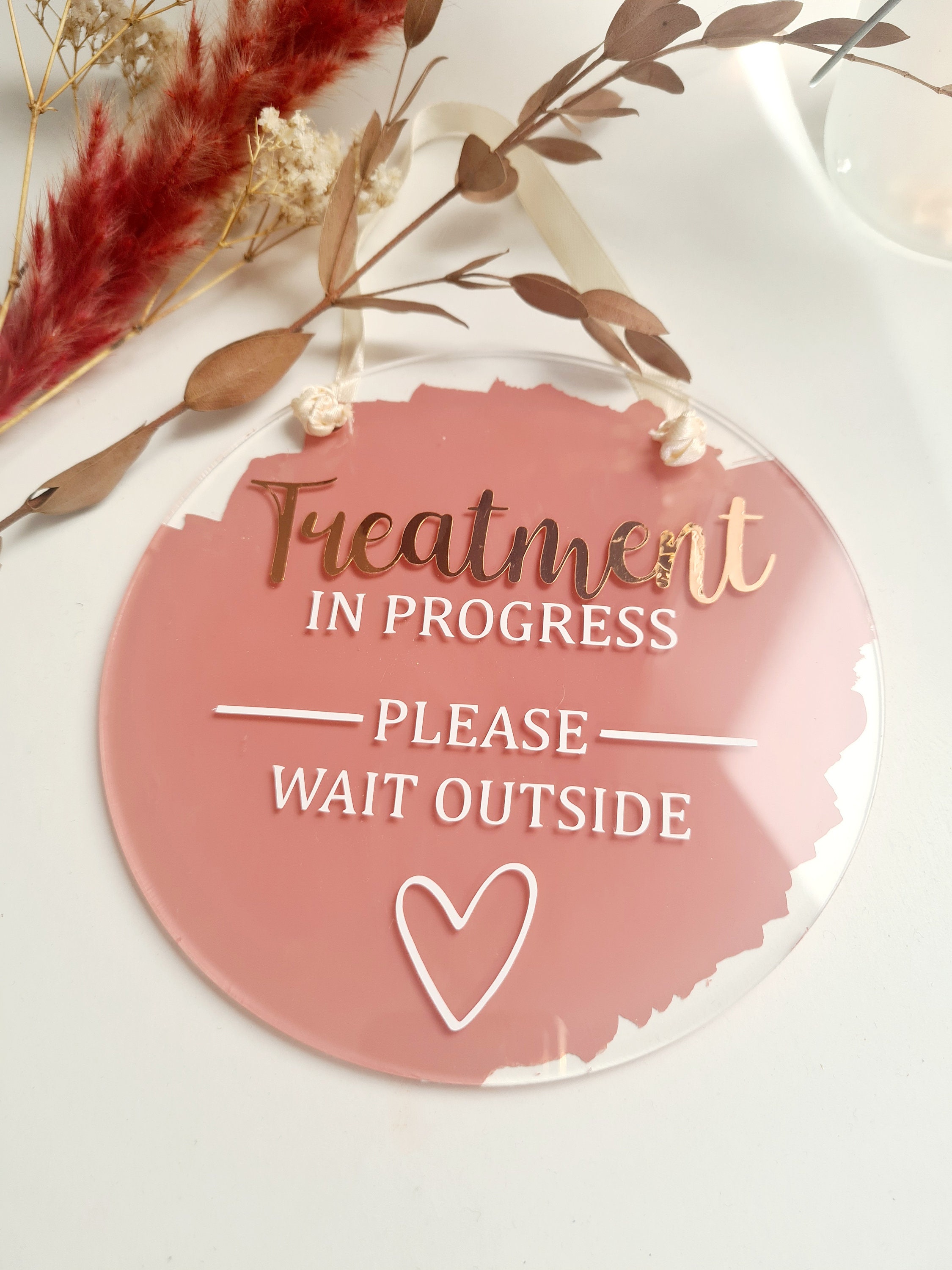 Treatment in Progress Sign, Do Not Disturb Salon Sign, Beauty Salon ...