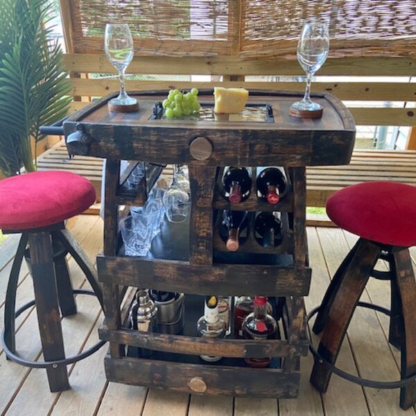 Rustic Bar Cart - Etsy