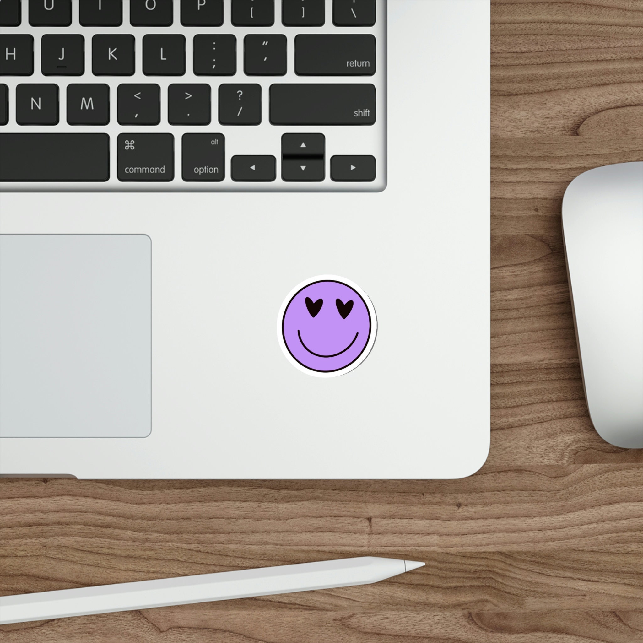 Purple Smiley Face Die-cut Stickers, Cute Sticker, Purple Sticker ...
