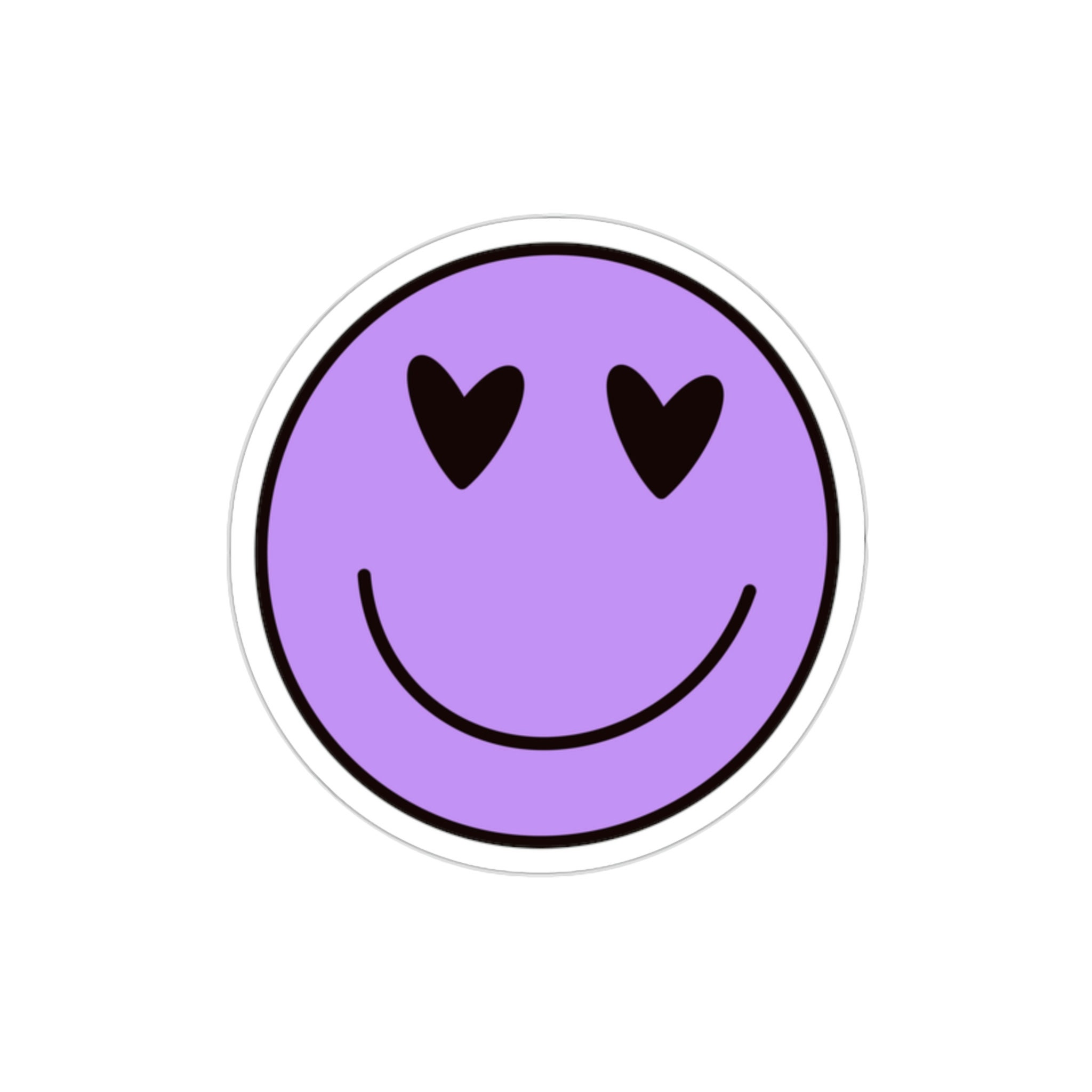 Purple Smiley Face Die-cut Stickers, Cute Sticker, Purple Sticker ...