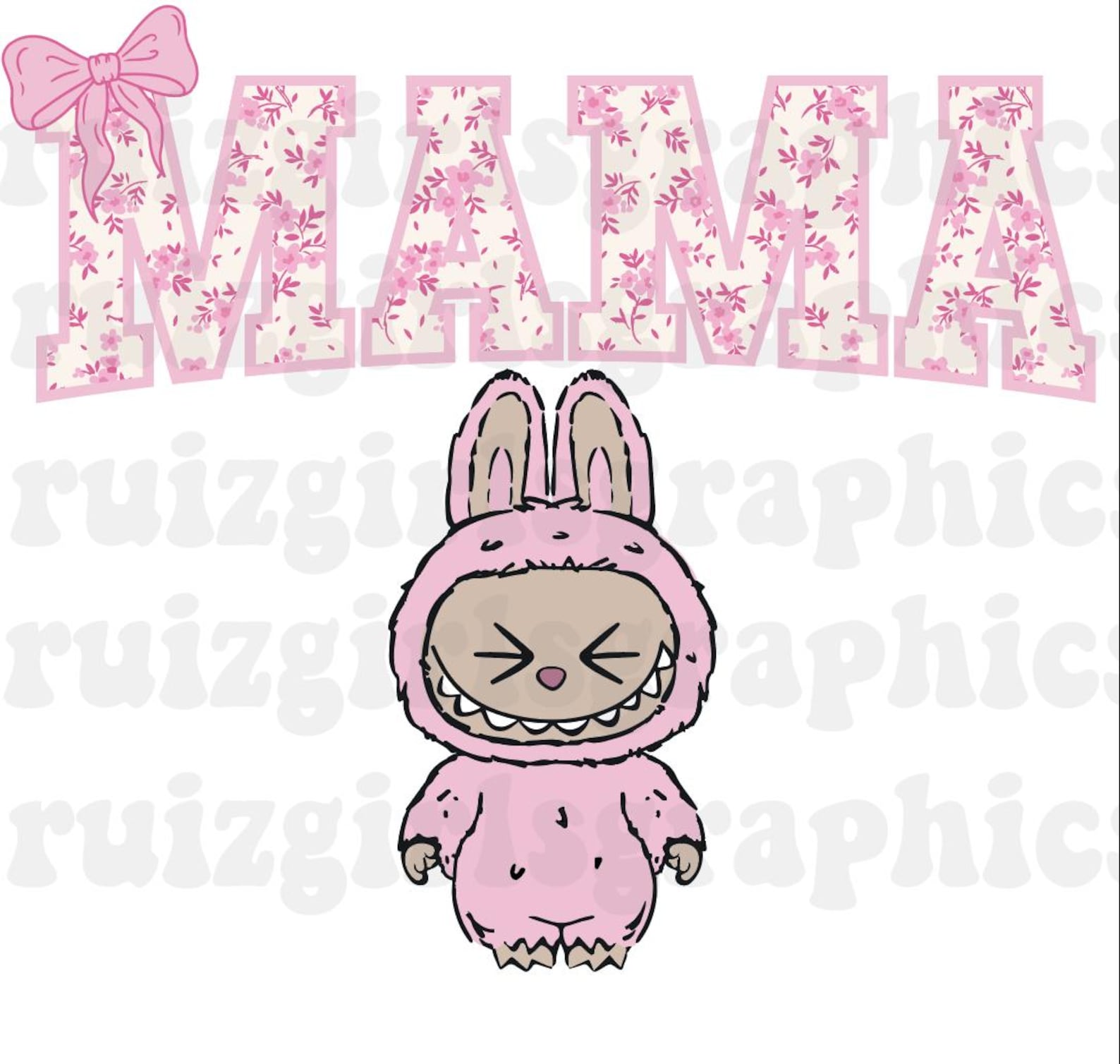 Labubu Mother's Day Mama and Mini Png for Shirts Mugs Bags - Digital ...