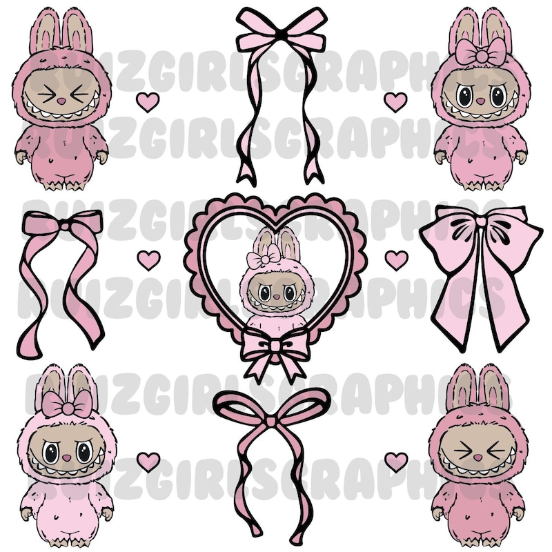 Labubu Coquette Bows - Etsy