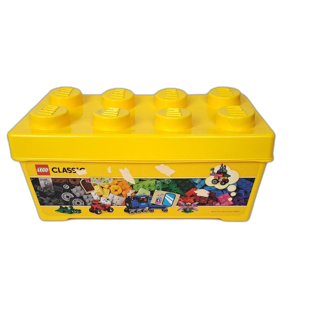LEGO Empty Box & Lid ONLY CLASSIC Large 8 Stud Yellow Brick Storage ...