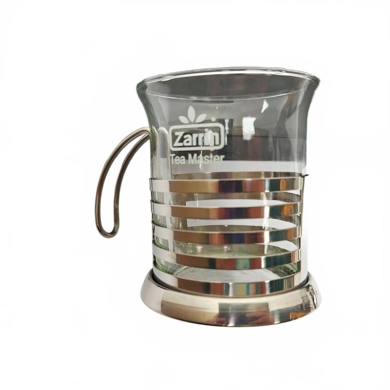 Vintage Zarrin Tea Master Set - Glass & Metal Persian Teapot With 2 ...