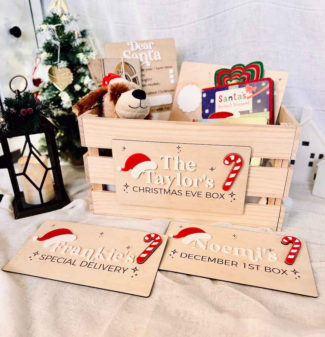 Personalised Christmas Box | December 1st Box | Christmas Eve Crate ...