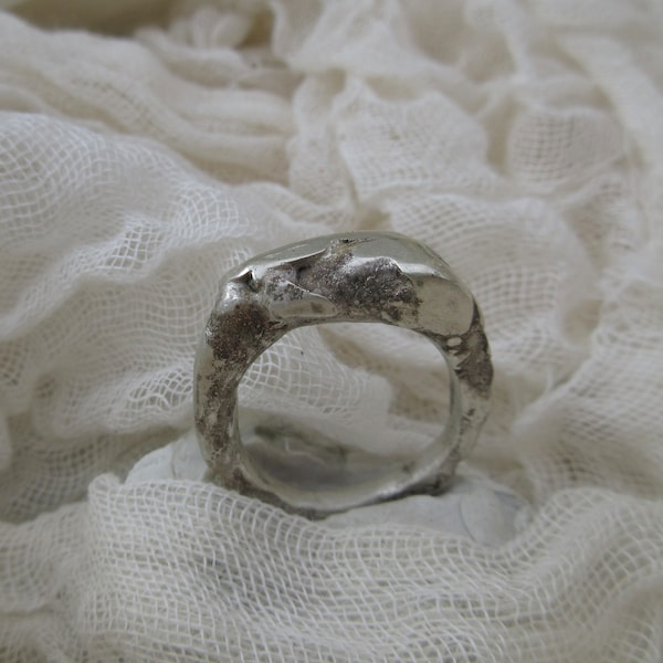 Cast Silver Ring - Etsy