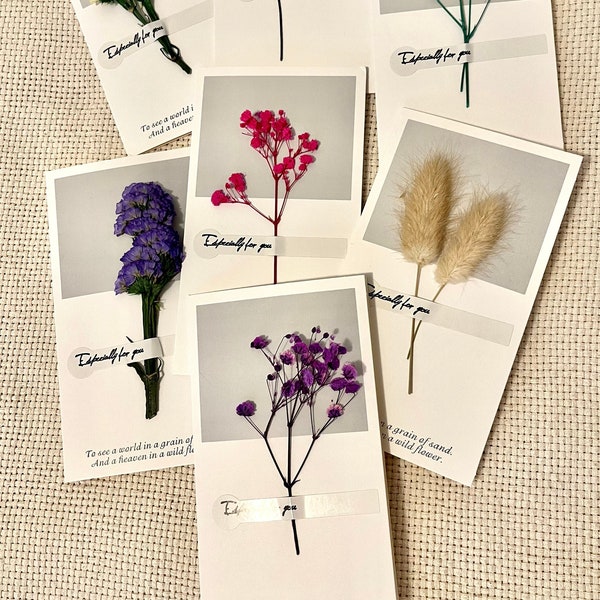 Dried Flowers Card - Etsy