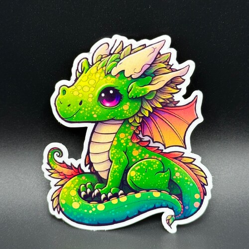 Cute Dragon Sticker Mythical Creature Fantasy Art Dragon - Etsy