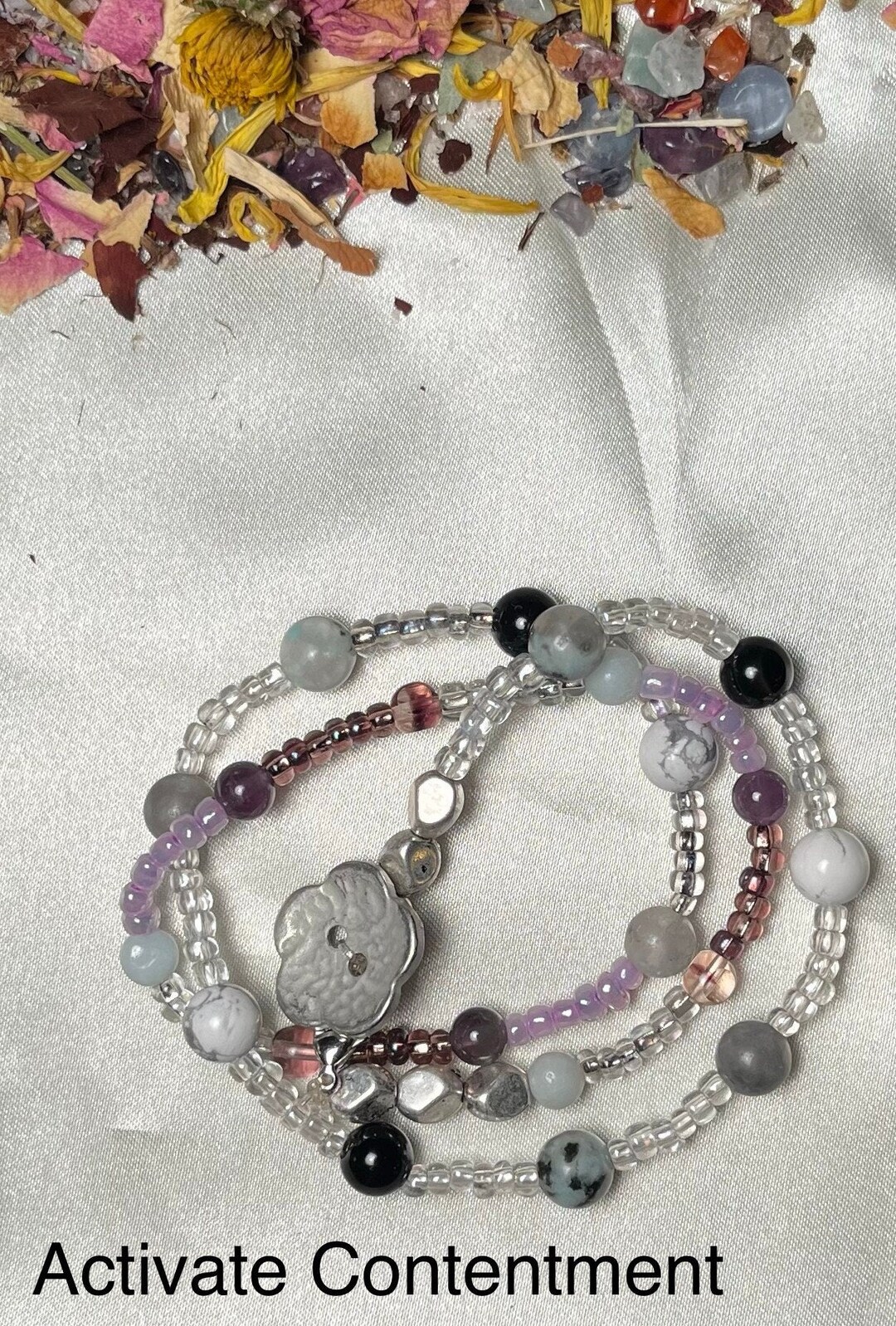 Beaded Wrap Bracelet, “activate Contentment” - Etsy