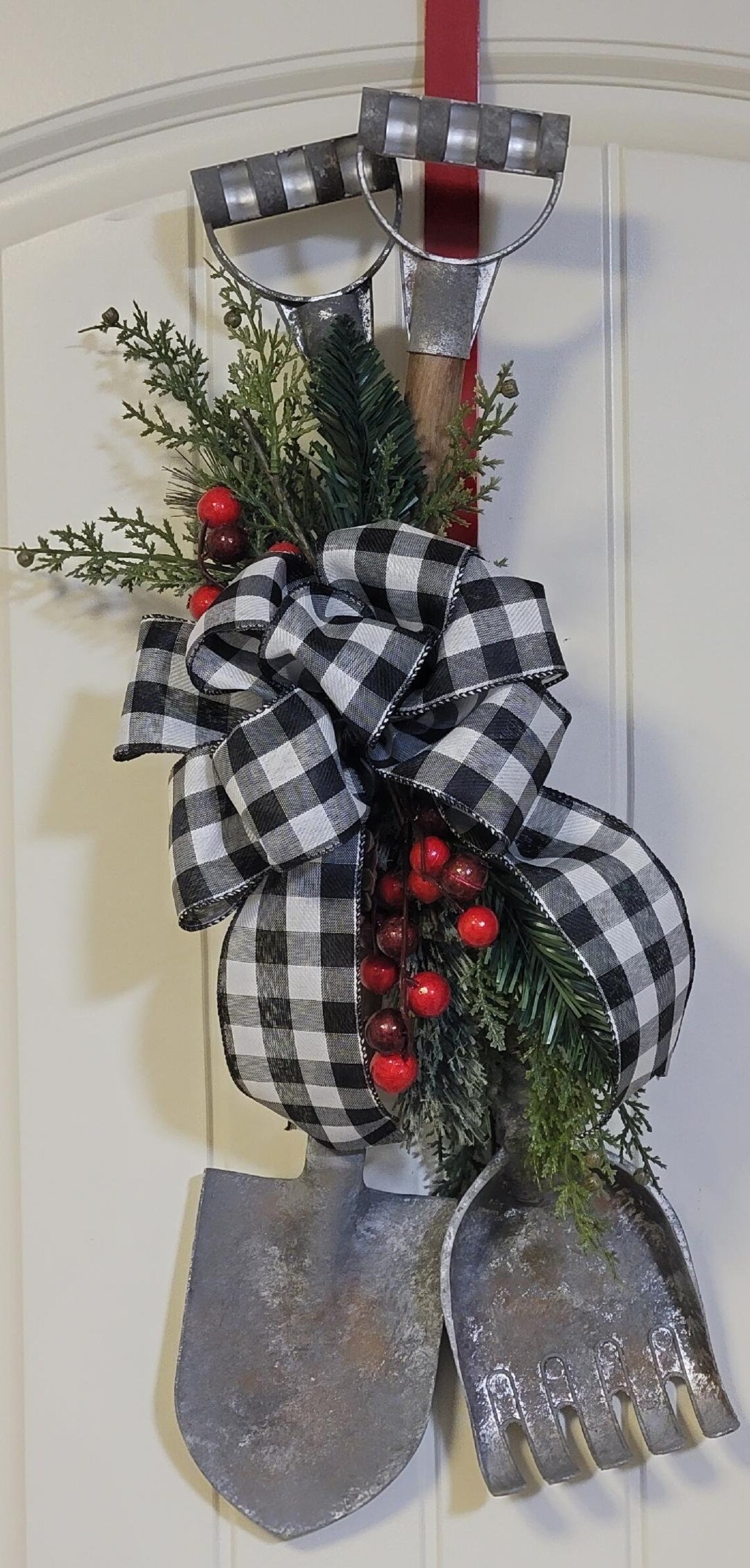 Christmas Shovel and Rake, Christmas Decor, Farmhouse Decor, Rustic ...