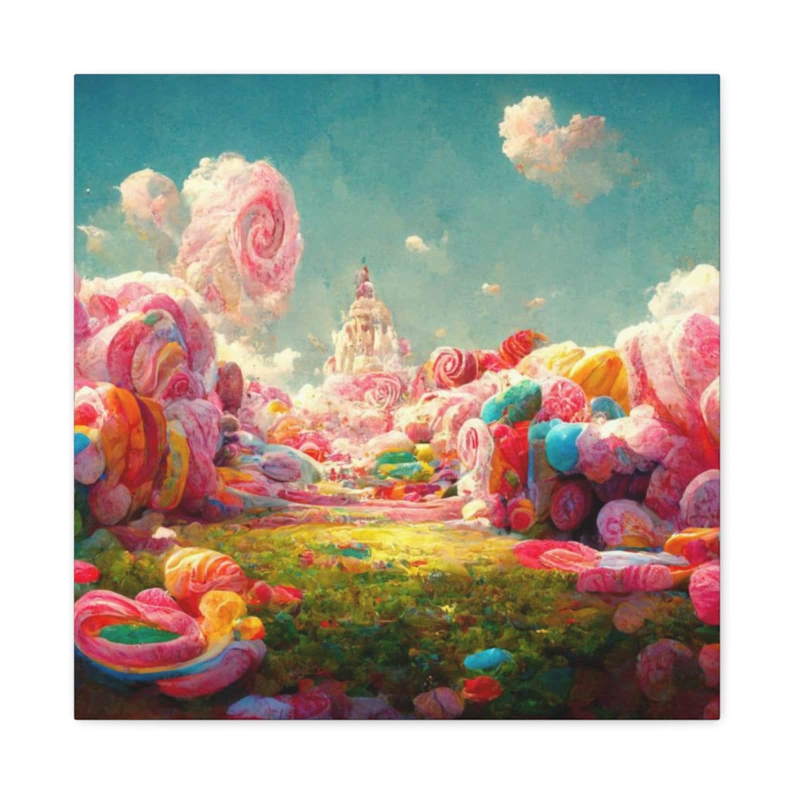 Candy Land Painting - Art Print, Canvas Art, Candy Land Art, Colorful ...