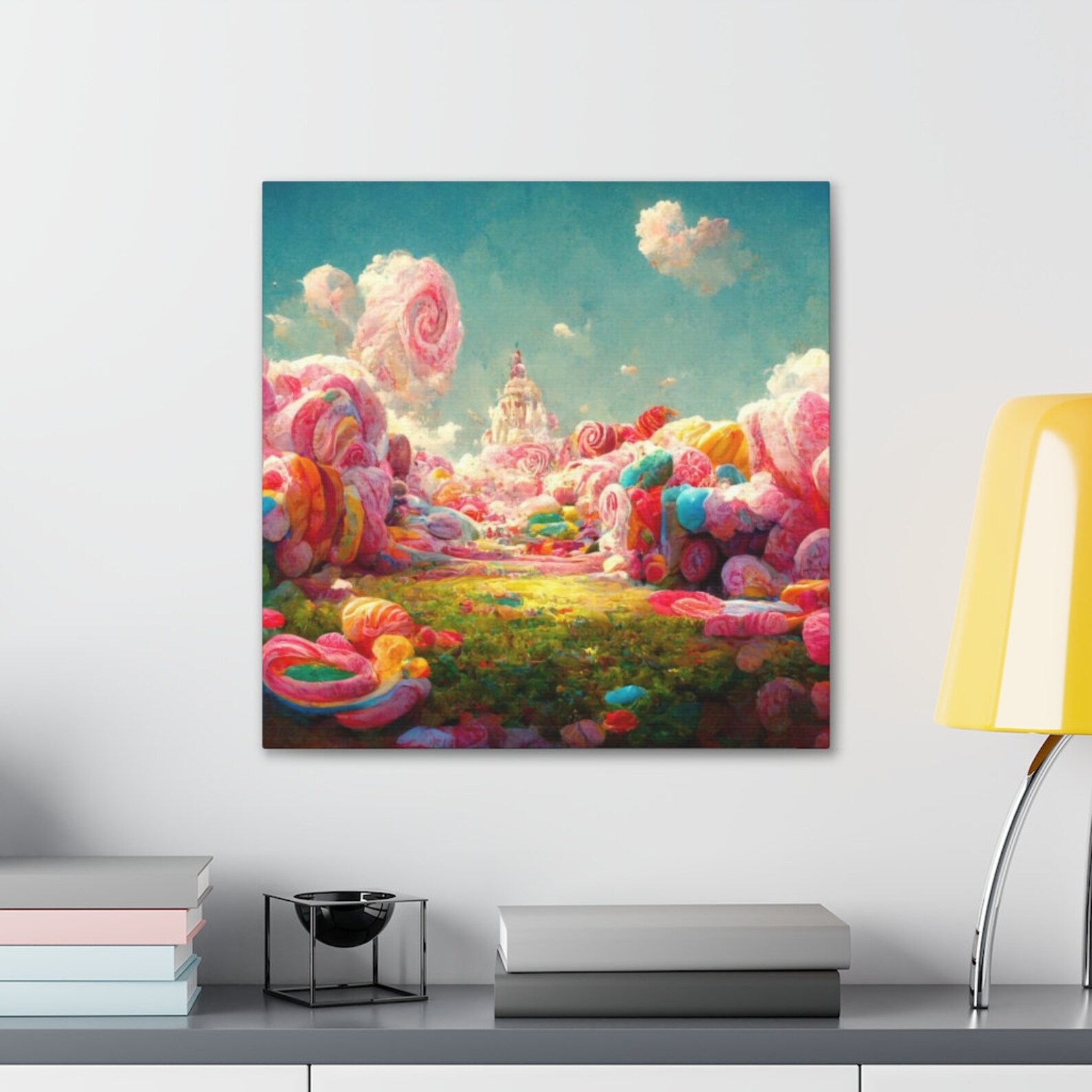 Candy Land Painting - Art Print, Canvas Art, Candy Land Art, Colorful ...