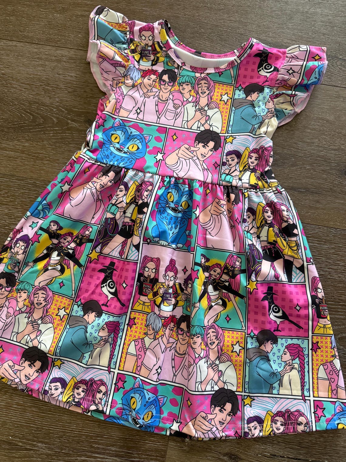 K-pop Comic Pop Flutter Dress - Etsy