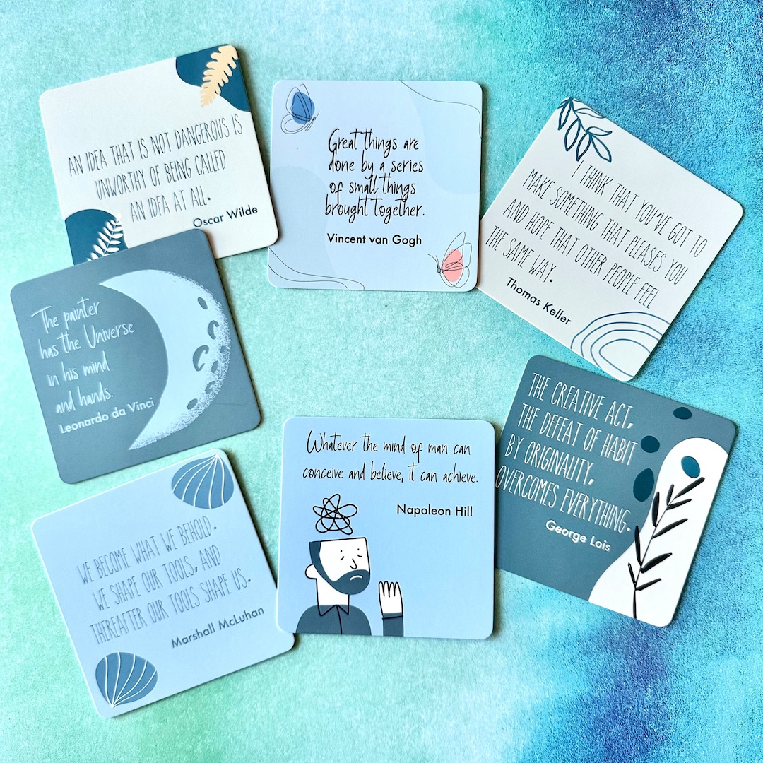Creativity Quote Cards, Affirmation Cards, Creative Cultivation Cards ...