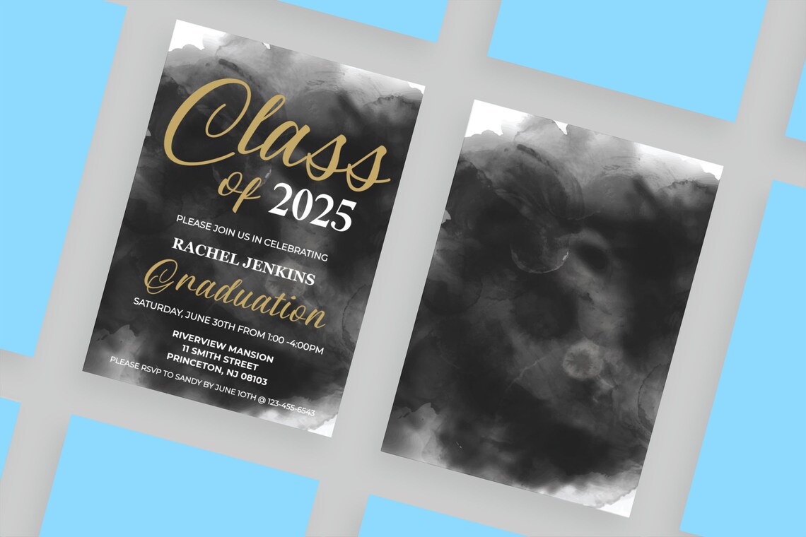 Class of 2025 Graduation Invitation Template, Printable Graduation ...