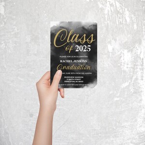 Class of 2025 Graduation Invitation Template, Printable Graduation ...
