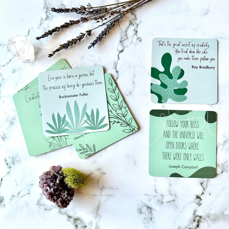 Creativity Quote Cards Affirmation Cards Creative - Etsy