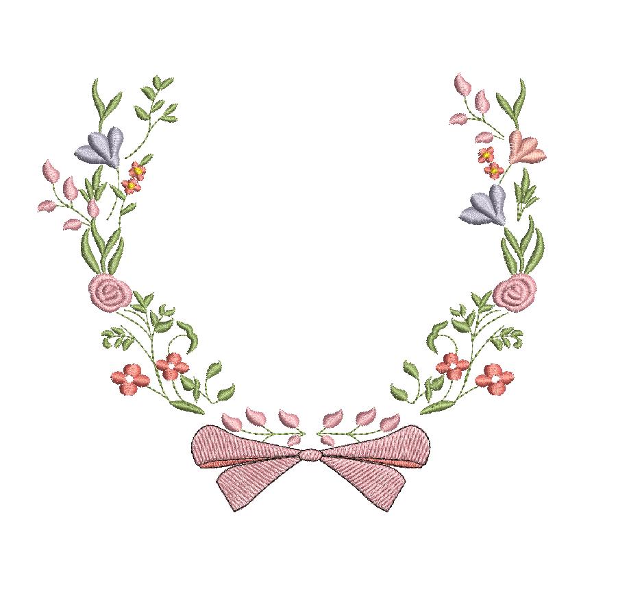 Monogram Frame Embroidery Designs - Ribbon Embroidery Design Machine ...