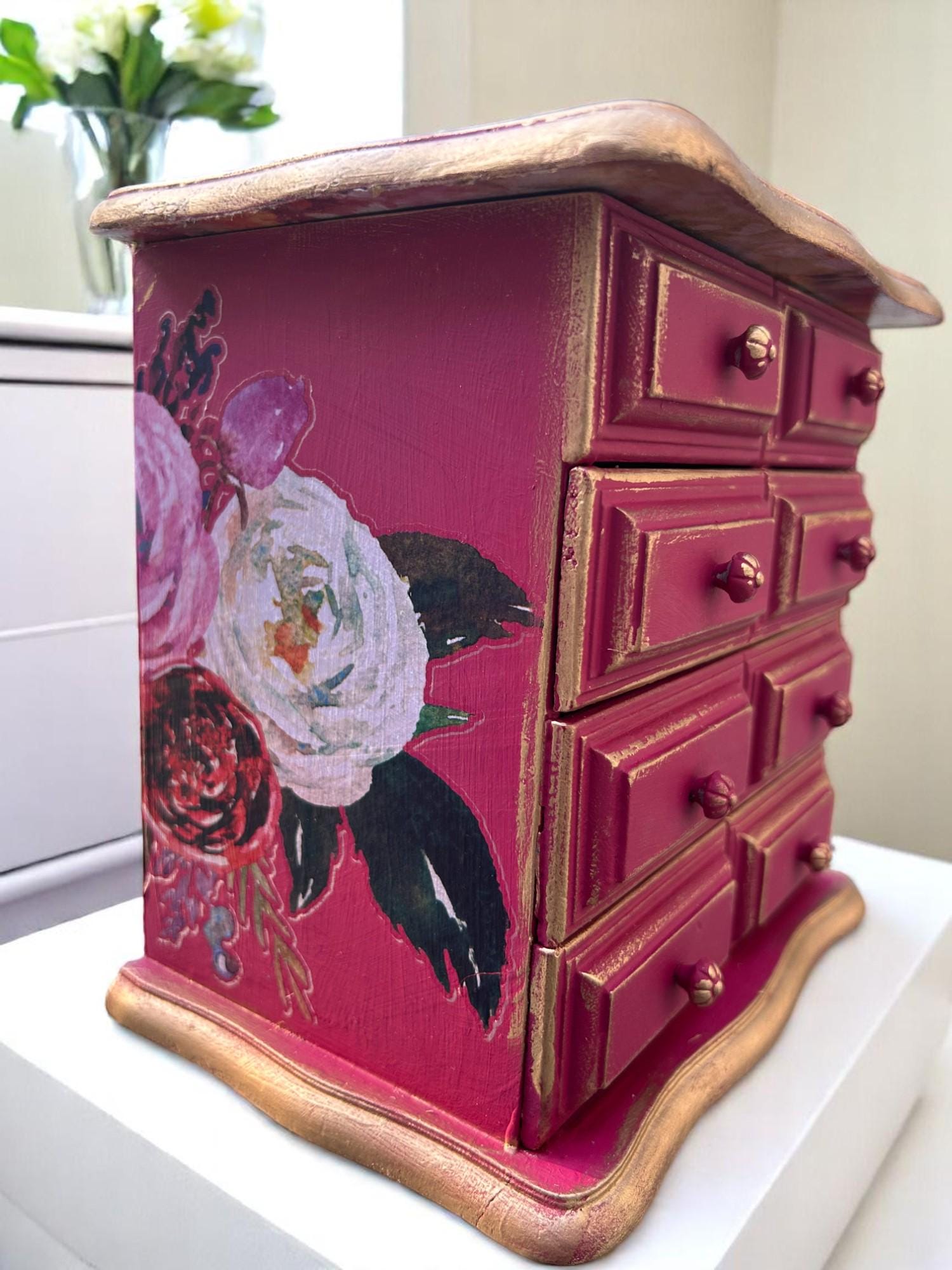 Adorable Berry Painted Floral Jewelry Box - Etsy