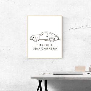 Vintage Porsche 356 A Carrera Digital Download Art - Etsy
