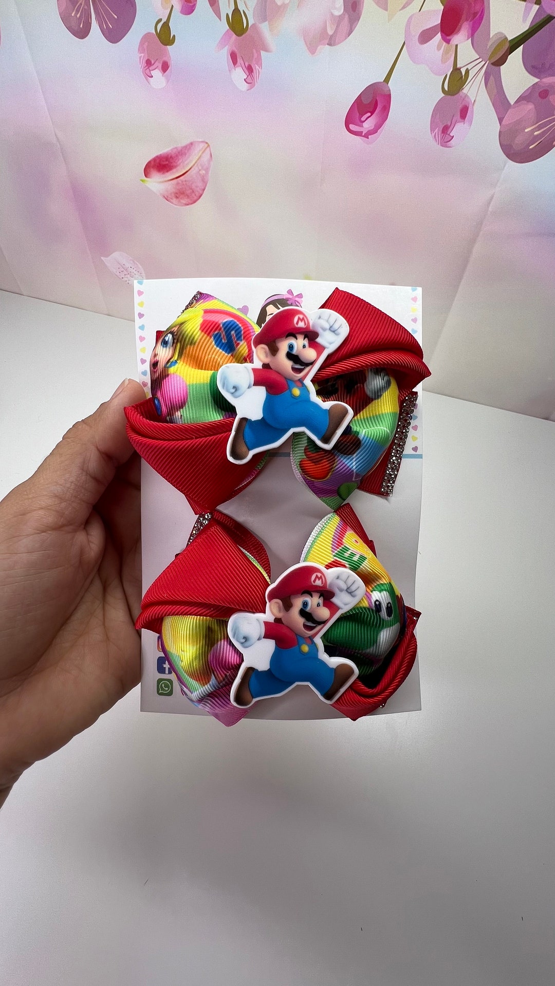 Mario Bros Pigtail Bow, Mario Bros Hair Bow, Video Game Hair Bow, - Etsy