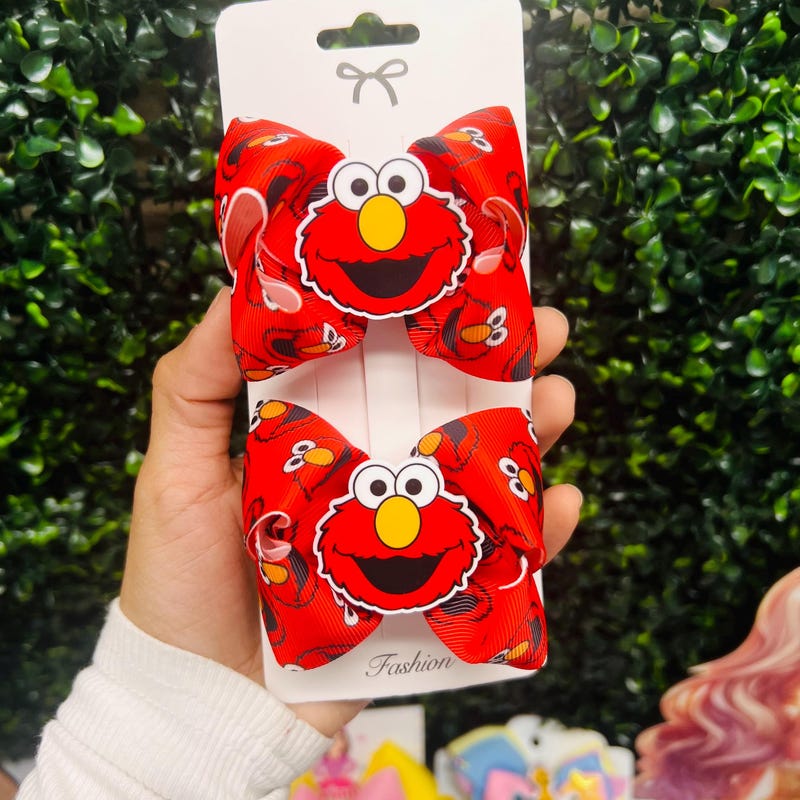 Elmo Hair Bow - Etsy