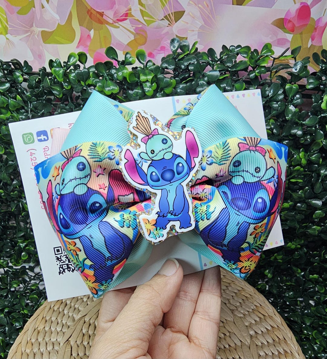 Little Stitch Hair Bow, Lilo Bow, Stitch Hair Bow, Stitch Bow for Girls ...