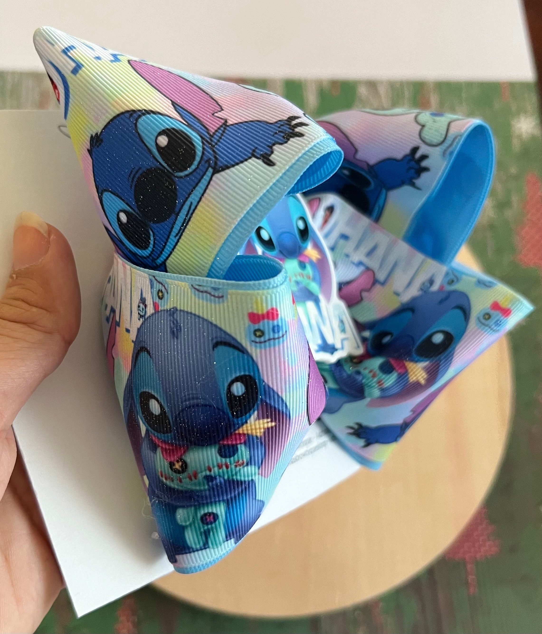 Stitch Big Bow 5 Across Jumbo Bow Boutique Style Stitch - Etsy
