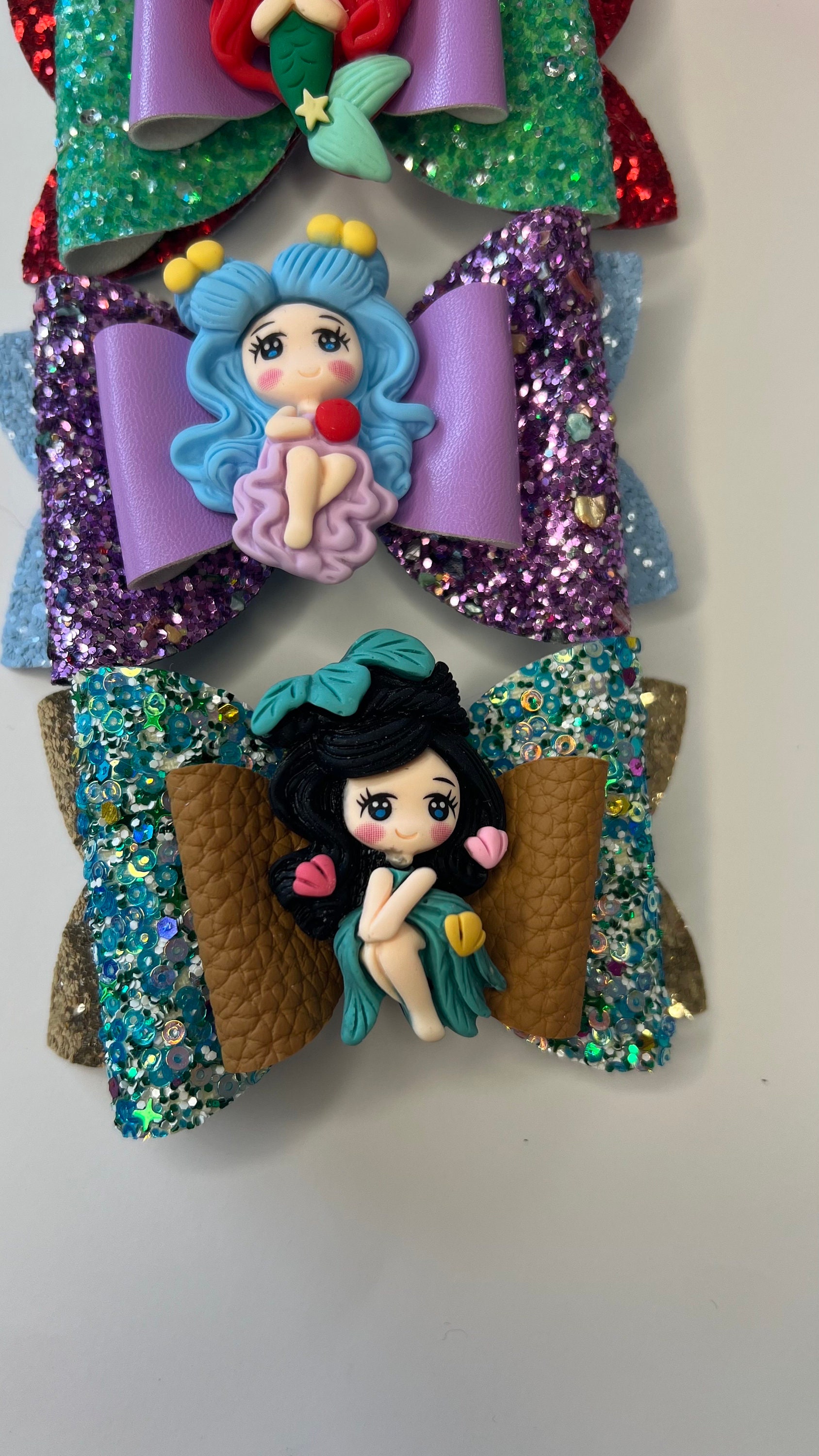 Princess Inspired Bow Mermaid Bow Character Princess Bows Princess ...