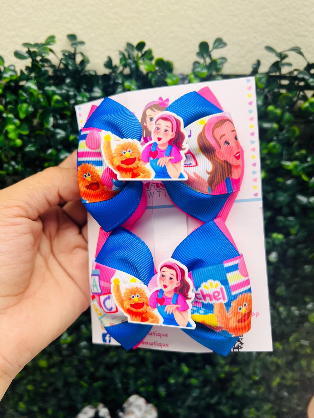 Ms. Rachel Pigtail Bow, Rachel Hair Bow, Miss Rachel Piggies Bow, ABC ...