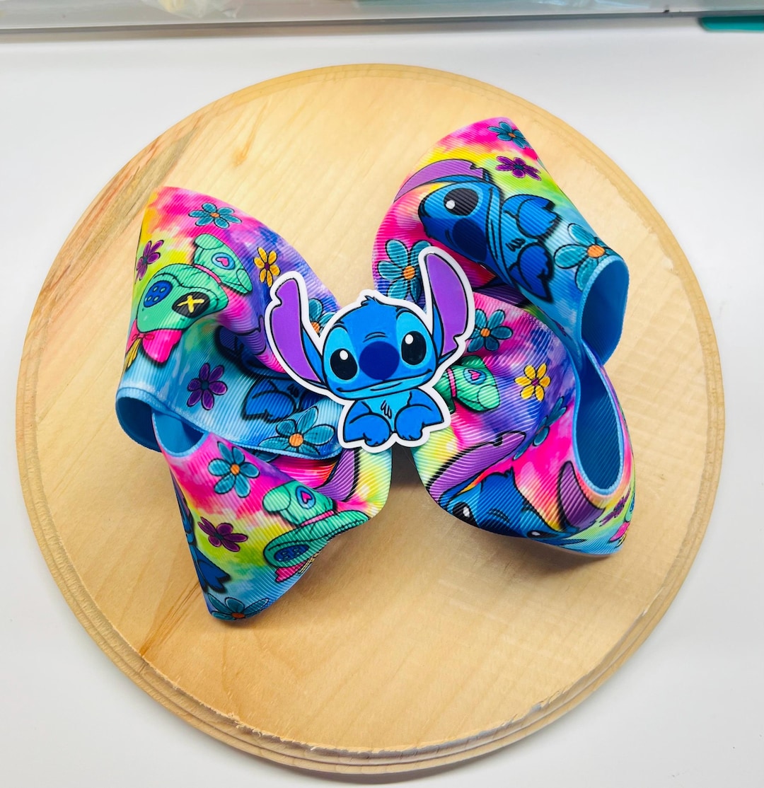Stitch Hair Bow, Stitch Birthday Bow, Stitch Bow, Stitch Bow for Girls ...