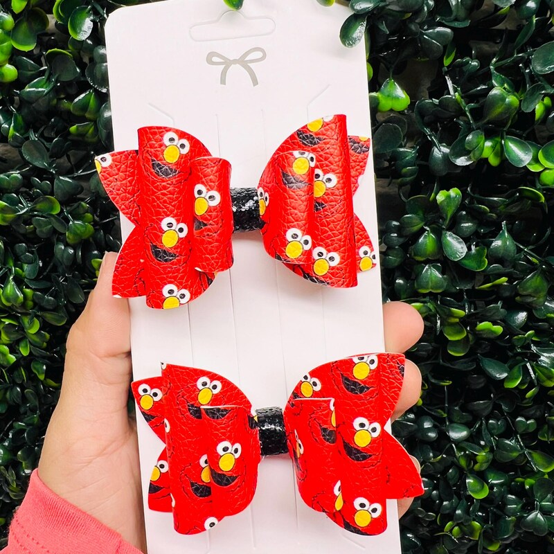 Elmo Hair Bow - Etsy