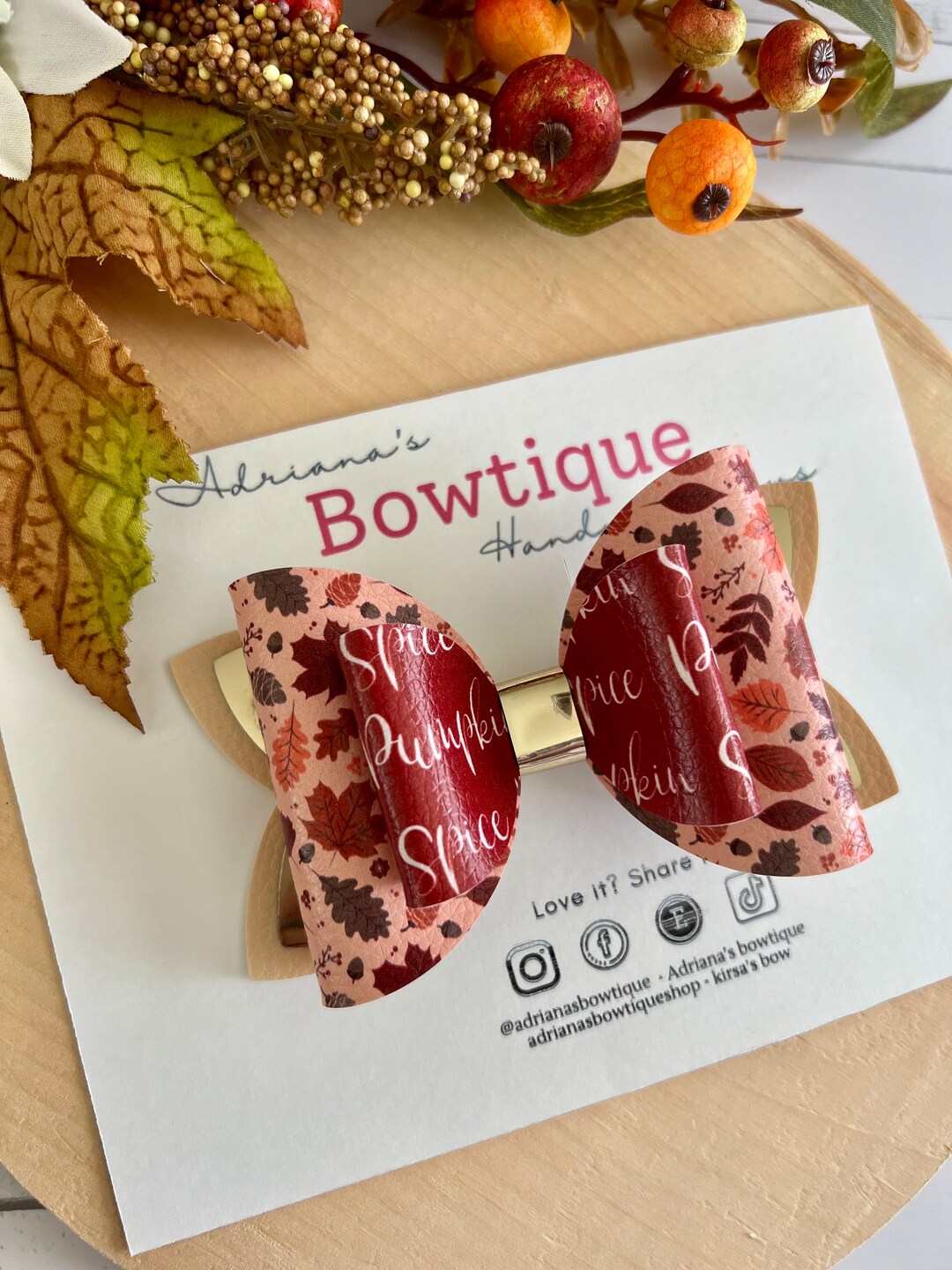 Cute Autumn Bows 4” for Girls and Little Girls Pumpkin Spice- - Etsy