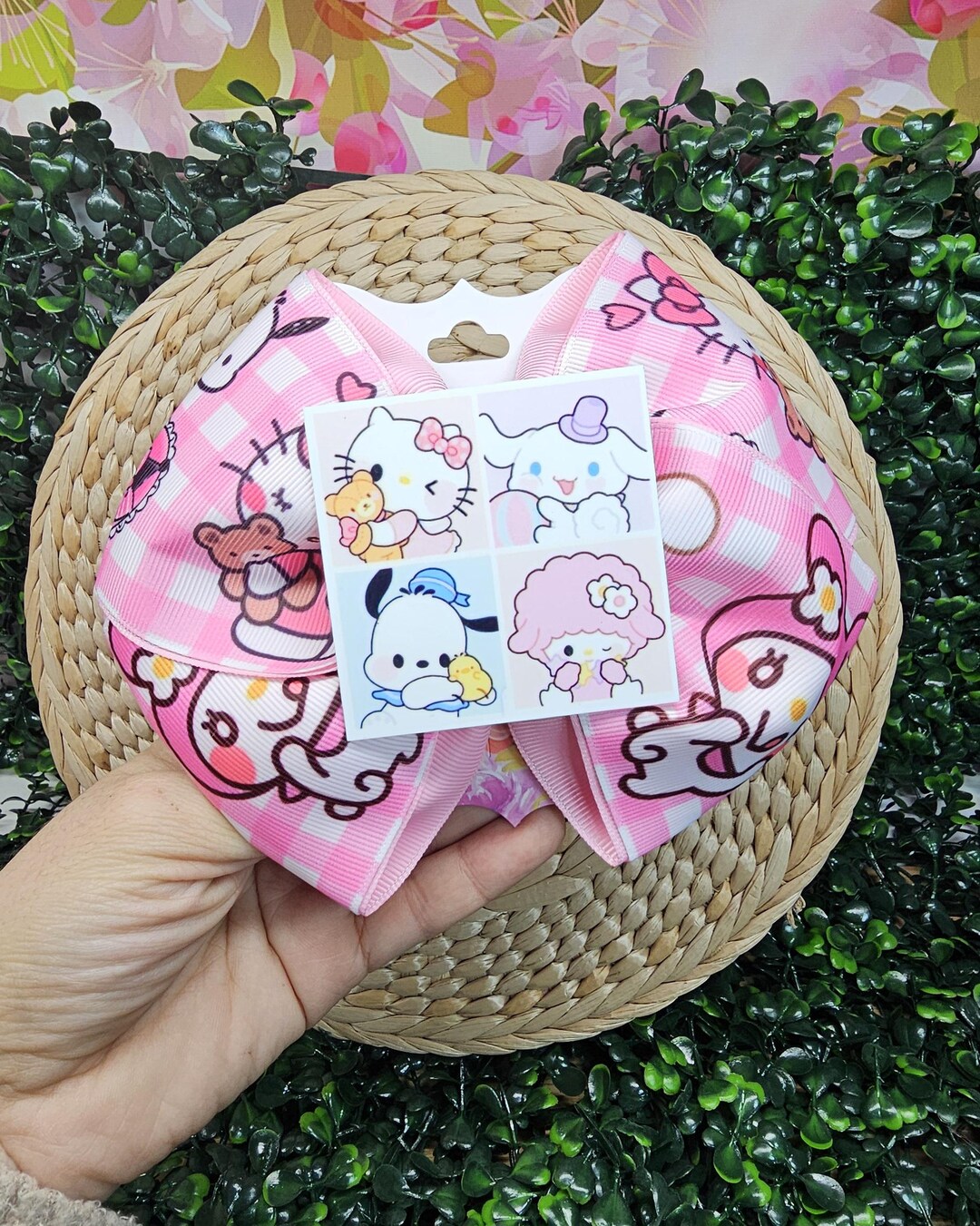 Hello Kitty Hair Bow: Handmade 5" Alligator Clip - Etsy